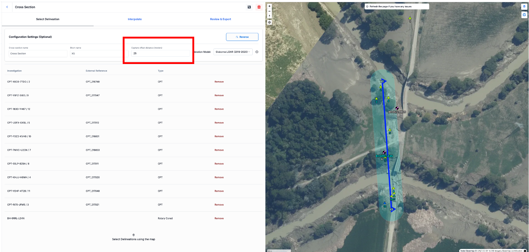 Developing a geological cross section – Infinity Studio